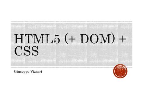 Html Dom Css Ppt