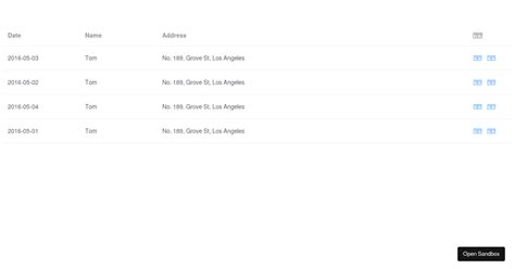 Element Table Codesandbox