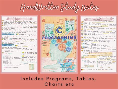 C Programming Language Aesthetic Study Notes Computer Science Study Guide Software Engineering C