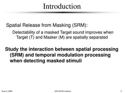 Ppt Effect Of Roving On Spatial Release From Masking For Amplitude