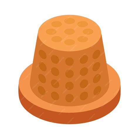 Premium Vector Thimble 3d Isometric Icon Isolated On A White Background
