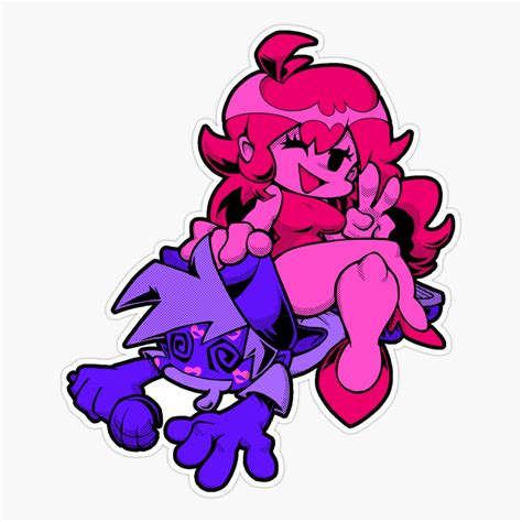 Onim Friday Night Funkin Fnf Boyfriend X Girlfriend Kickstarter T Shirt Sticker Sticker