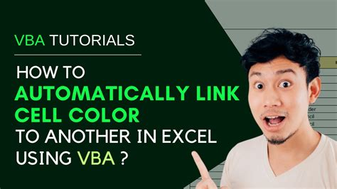 how to automatically link a cell color to another in excel using vba