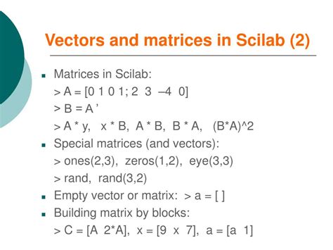 Ppt An Introduction To Scilab Powerpoint Presentation Free Download