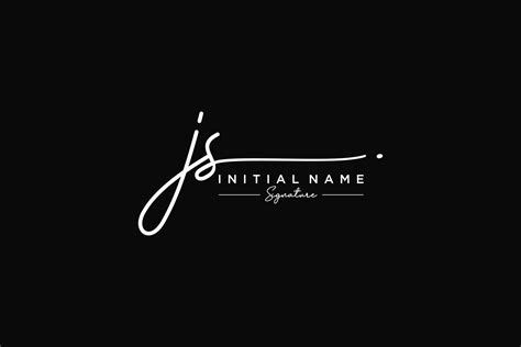 Initial Js Signature Logo Template Vector Hand Drawn Calligraphy Lettering Vector Illustration