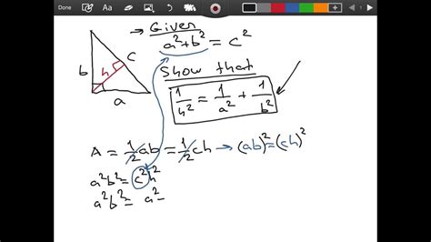 Proving The Inverse Pythagorean Theorem Youtube