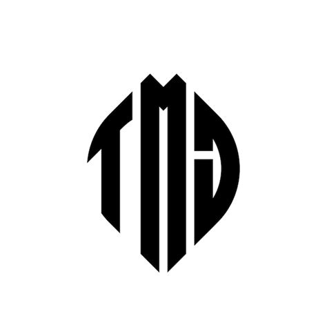 Premium Vector Tmj Circle Letter Logo Design With Circle And Ellipse