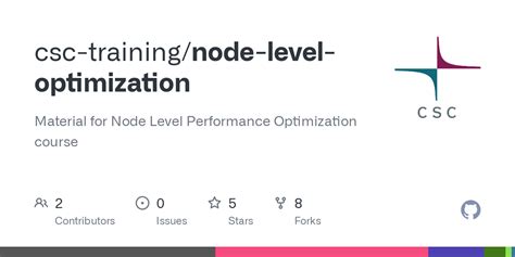 github csc training node level optimization material for node level