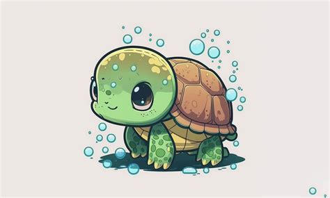 Turtle Cute Clipart Afbeelding Door Poster Boutique · Creative Fabrica