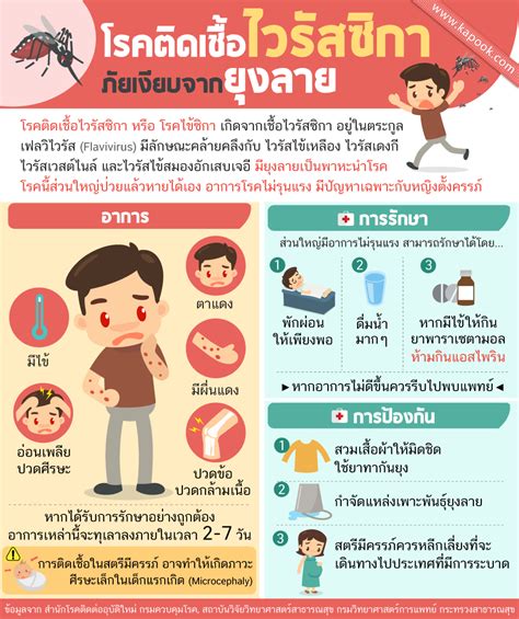 Infographic รูปภาพ โรคติดเชื้อไวรัสซิกา Zika Virus Disease ภัยเงียบ