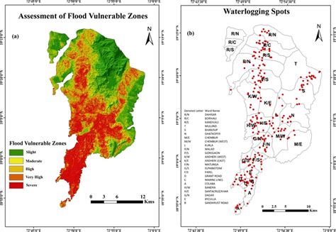 Map Of A Flood Vulnerable Zones Using Ahp And B Ward Wise Download Scientific Diagram