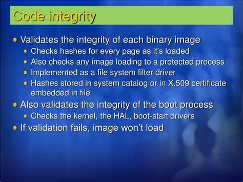 PPT Windows Vista System Integrity Technologies PowerPoint Presentation ID