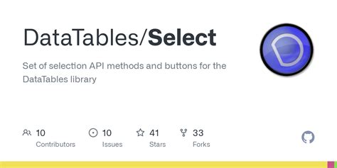 GitHub DataTables Select Set Of Selection API Methods And Buttons For The DataTables Library