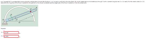 solved a 0 7 kg particle p is constrained to move along the