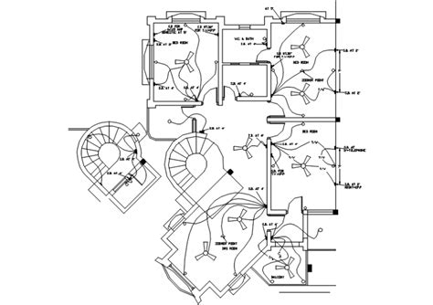 Two Bedrooms House Electrical Installation And Layout Plan 60 OFF