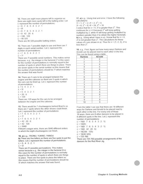 Counting Methods Solutions