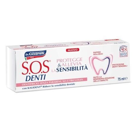 S.O.S Denti Зубная паста для чувствительных зубов Sensitivy, 75 мл ...