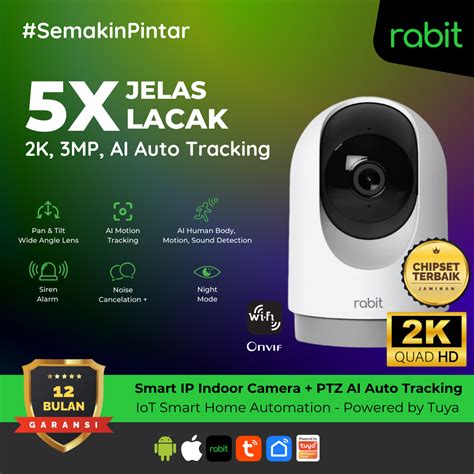 Promo Rabit Smart Ip Cctv Camera Indoor 3 Mp Ptz Ai Auto Tracking V