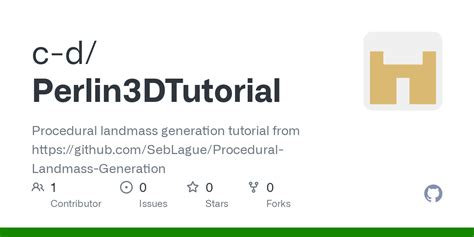 Github C Dperlin3dtutorial Procedural Landmass Generation Tutorial From