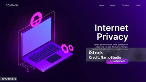 인터넷 개인 정보 보호 배너 네트워크 또는 사이버 보호를위한 웹 사이트 페이지 템플릿 교환에 대한 스톡 벡터 아트 및 기타 이미지 교환 데이터 문서 Istock