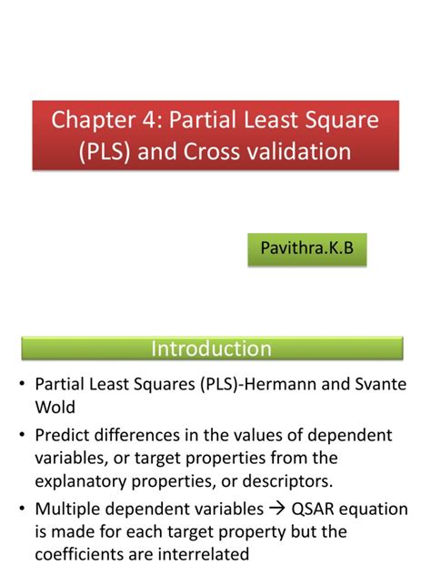 pls and cross validation pdf cross validation statistics