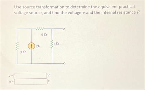 solved use source transformation to determine the equivalent