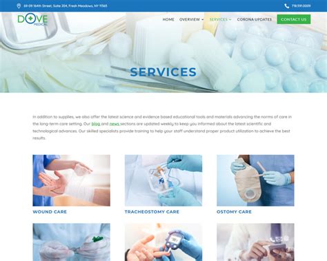 Medical Supplies And Services Website Graphics For Doctors