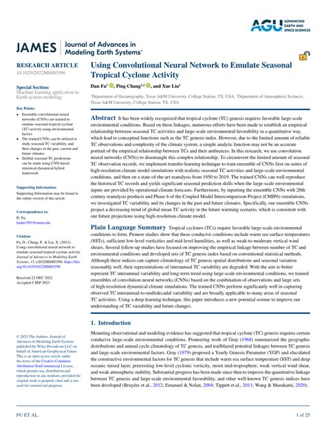 PDF Using Convolutional Neural Network To Emulate Seasonal Tropical