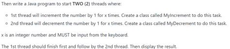 Solved Then Write A Java Program To Start Two 2 Threads