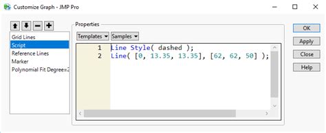 Solved Reference Line From Axis To Specific Value Jmp User Community