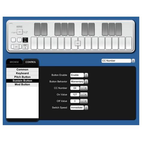 Korg NanoKONTROL USB MIDI Controller Blue Yellow At Gear Music
