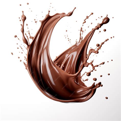 다크 초콜릿 스플래시 색 배경 프리미엄 사진