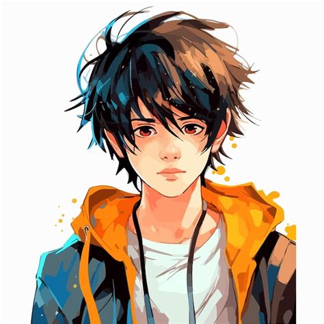 Jovem desenho de ilustração vetorial de personagem de estilo anime manga anime babe Vetor Premium
