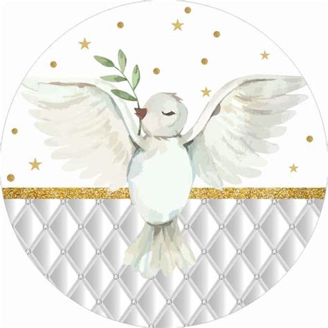 Painel De Festa Redondo Sublimado Batizado Shopee Brasil