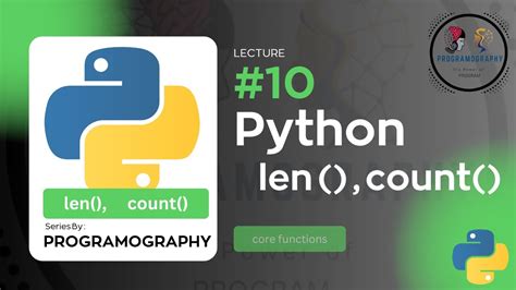 python len and count functions explained python series