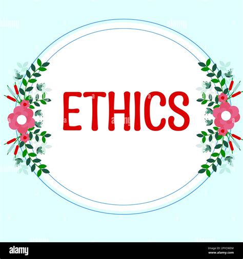 Text Caption Presenting Ethics Concept Meaning Moral Principles That