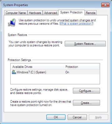 How To Create A System Restore Point In Windows 7 Dummies