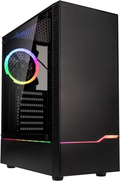 kolink inspire series k9 argb mid tower tempered glass case black