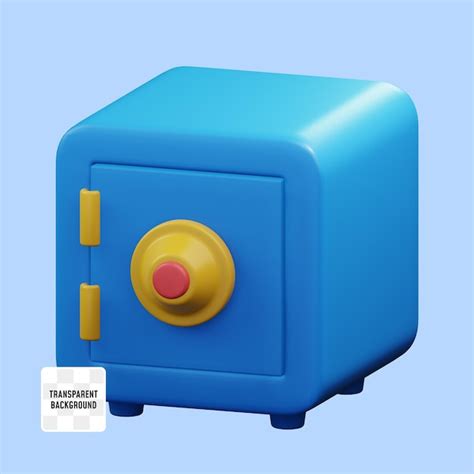 Premium Psd Save Box For Secure Money Deposit Bank 3d Render Icon