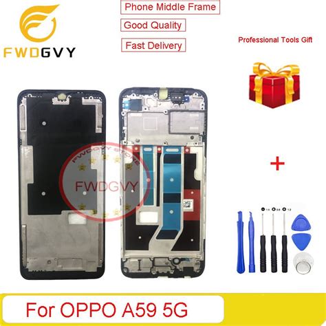 For Oppo A59 5g Middle Frame Plate Faceplate Bezel Lcd Screen Support