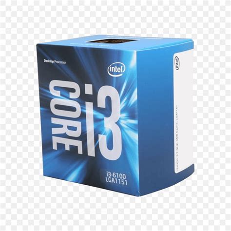 Intel Core I3 6100 Multi Core Processor Png 1000x1000px Intel Brand