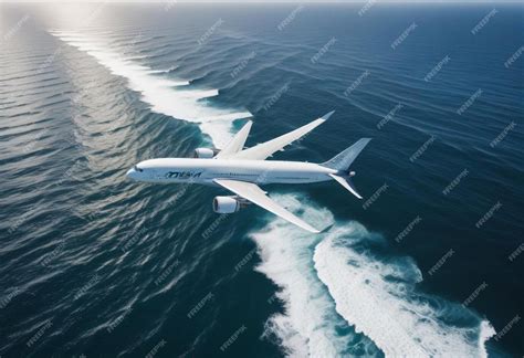 Aerial Perspective Plane Soaring Through The Sky Captured In Stunning
