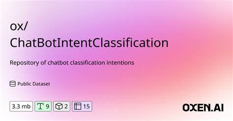ox chatbotintentclassification datasets at oxen ai