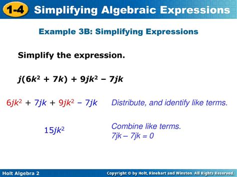 simplifying algebraic expressions ppt download