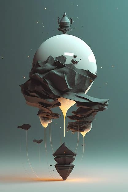 Premium Photo A Close Up Of A Futuristic Object With A Lot Of Flying Premium Photo A Close Up Of A Futuristic Object With A Lot Of Flying