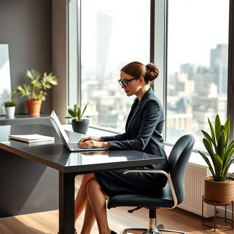 Empowered Elegance The Confident Female Secretary