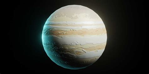 Stylized Planet Jupiter 3d Model 2k 4k 8k Textures Superhive Formerly Blender Market