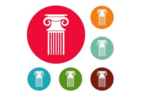 Decorative Column Icons Circle Set Graphic By Anatolir56 · Creative Fabrica