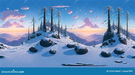 Hdri Stylized Landscape Equirectangular Panorama 14 Stock Illustration Illustration Of Clouds