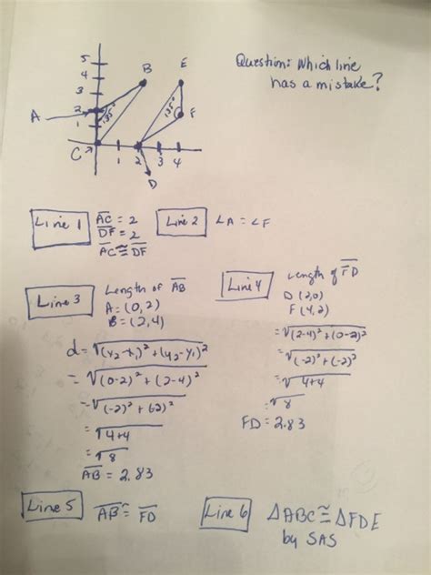 Solved Which Line Has A Mistake Line AC DF Chegg